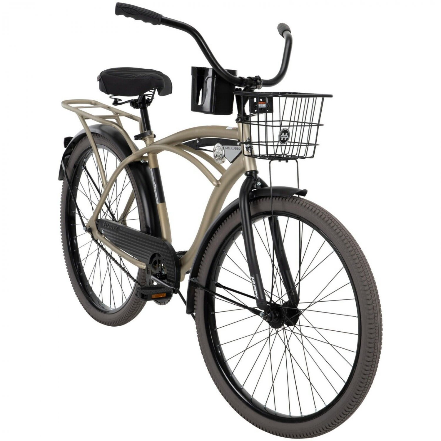 Men's Nel Lusso Beach Cruiser Bike 26" Steel Frame Comfort Ride, Sage