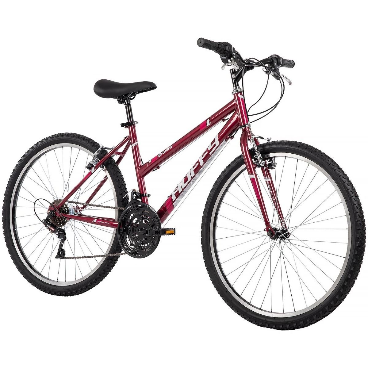 26" Granite Mountain Bike Off Road Tires 15-Speed Bicycle, Burgundi