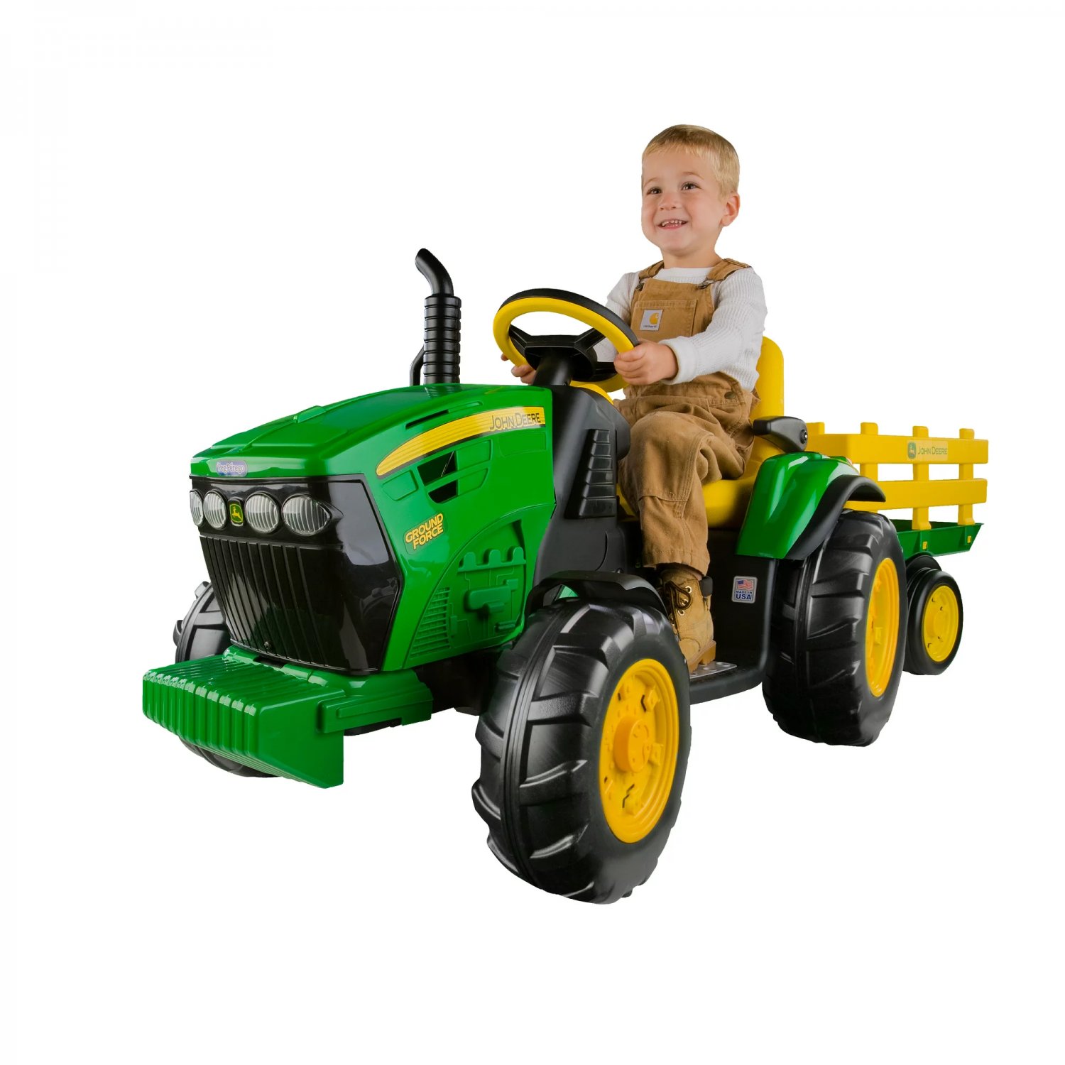 John Deere Ground Force 12V Battery-Powered Tractor, Ages 3+