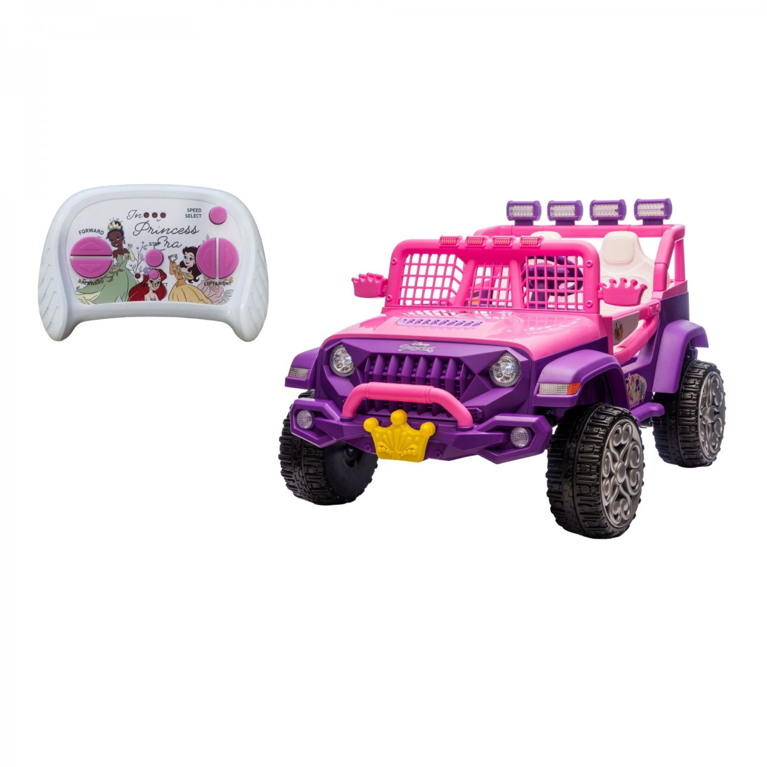 Disney Princess Voyager 12V Battery-Powered Ride-On SUV with Remote ...