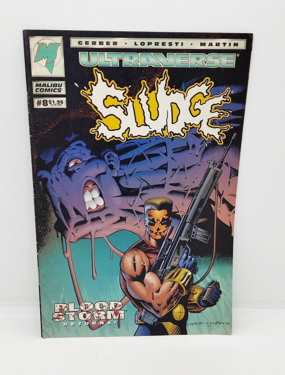 Malibu Comics Sludge #8 July 1994 Blood Storm Returns Comic Book