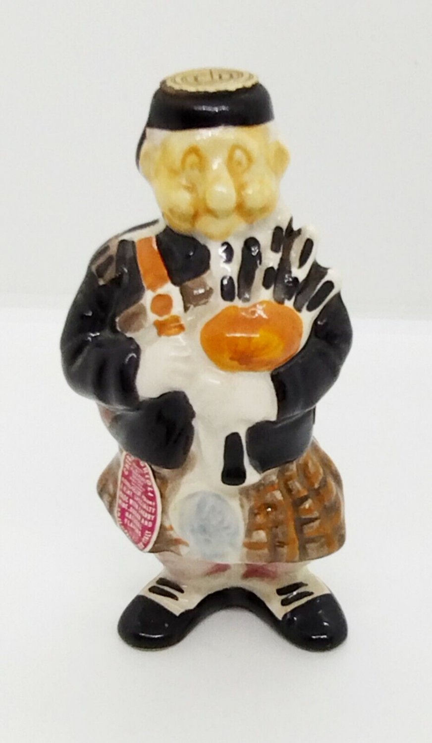 Italian Cherry Drioli 1969 Ceramic Bagpipe Man Mini Decanter