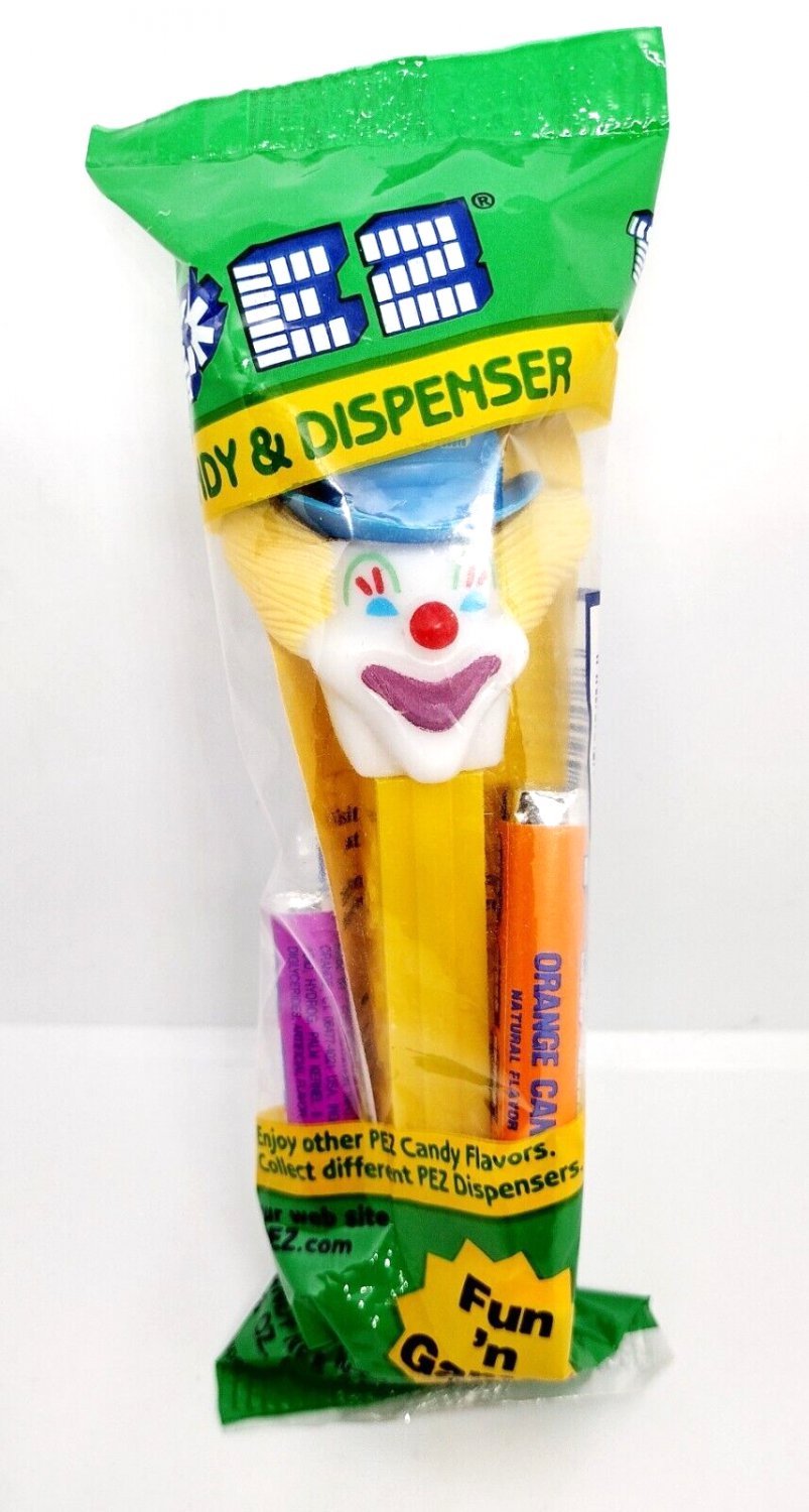 Peter The Clown Green Package Pez Dispenser W/Fun 'n Games Inside