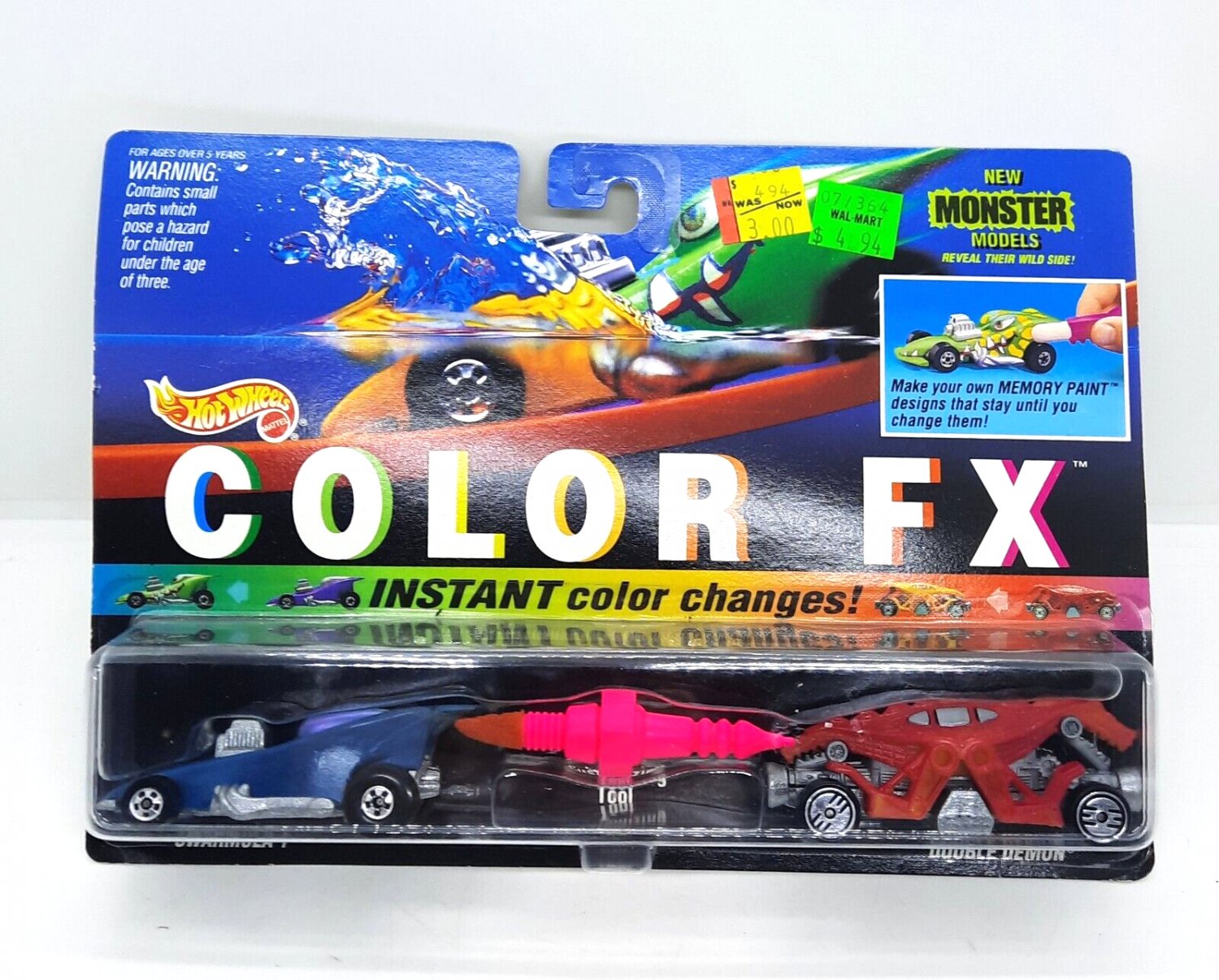 Hot Wheels 1994 Color FX Monster Models Blue Swarmula 1 And Red Double ...