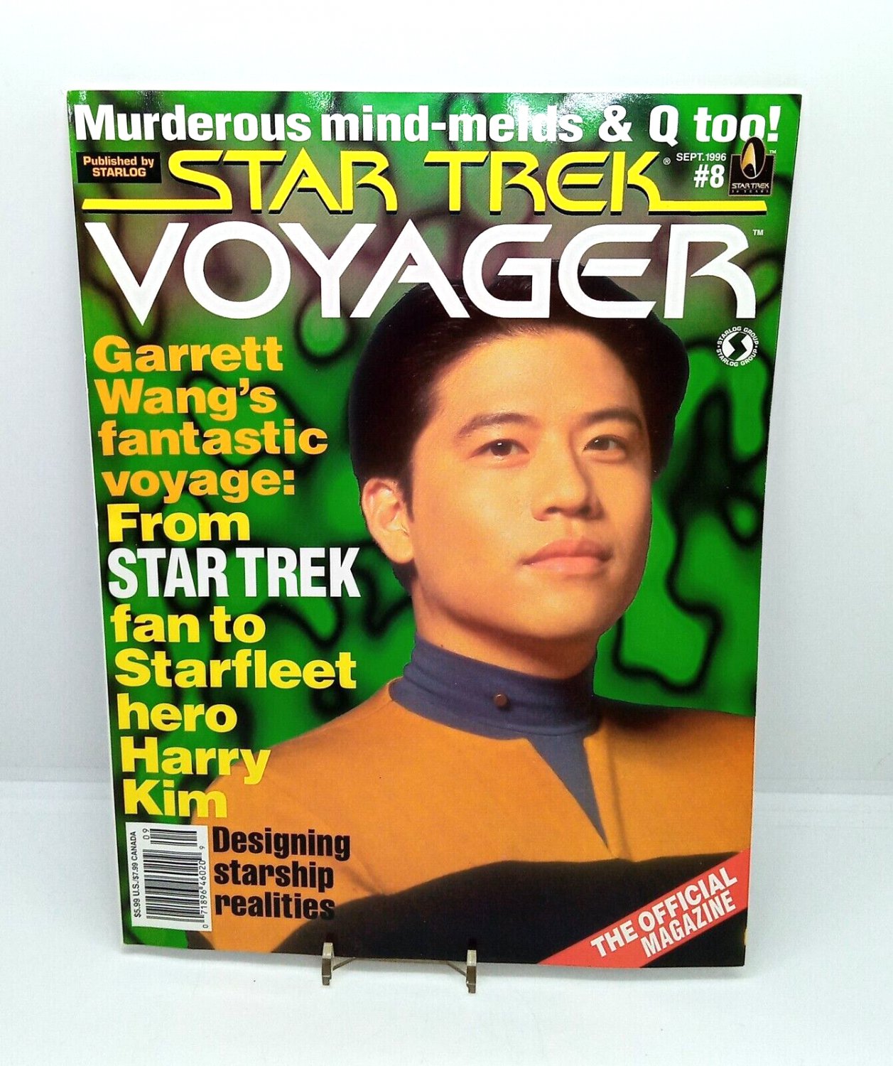 Star Trek Voyager Magazine #8 Sept. 1996 Garrett Wang Front Page Magazine
