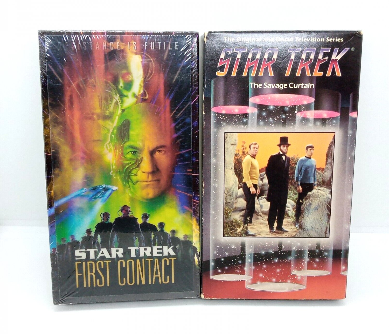 Star Trek: First Contact Hologram Cover Plus The Savage Curtain VHS Tapes