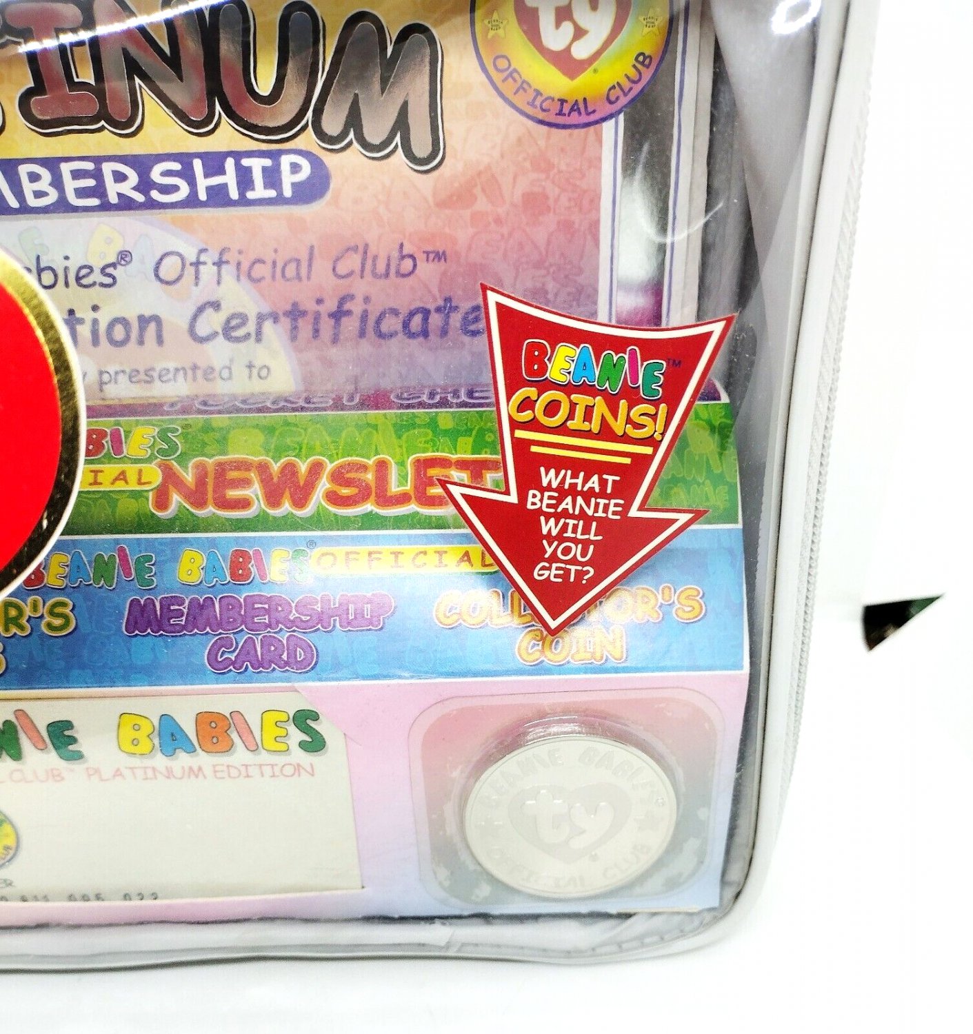 TY Beanie Babies 1999 Official Club Membership Kit Platinum Edition