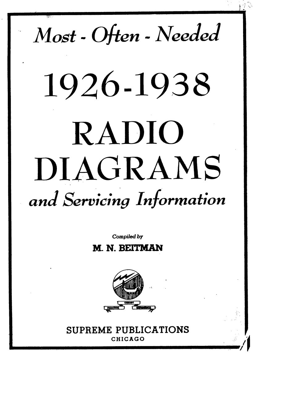 Beitman Radio Diagrams Schematics & Service Info. Complete Vol 1- 27 PDF