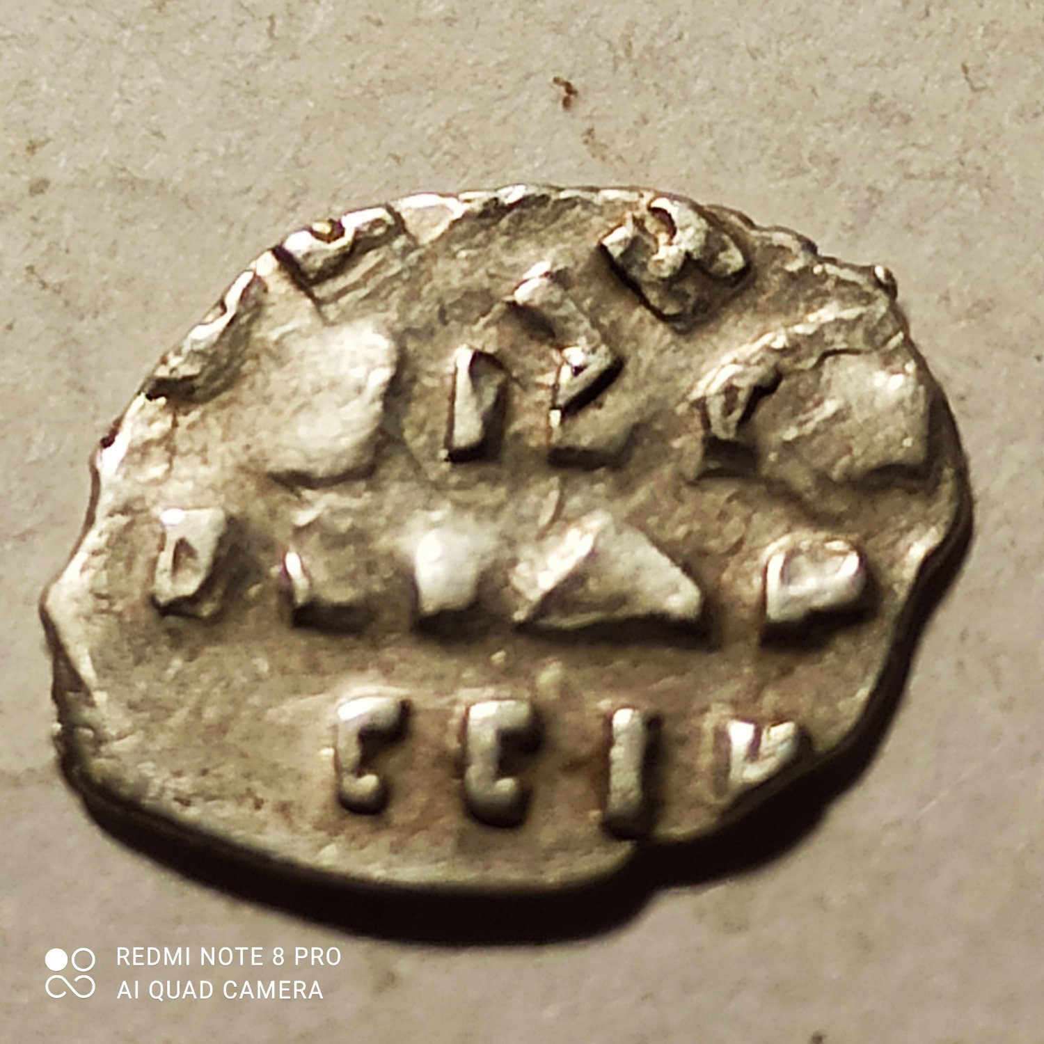 SILVER COIN of Peter I Great double stamp