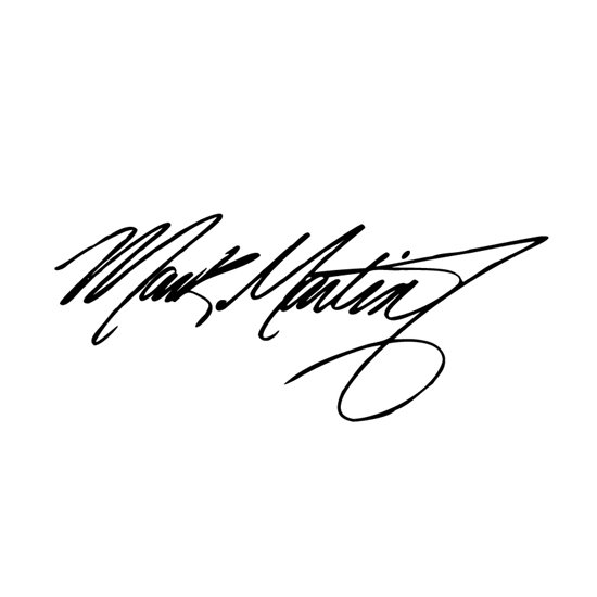 3.25" x 8" Mark Martin Signature 5 Vinyl Window Decal Sticker
