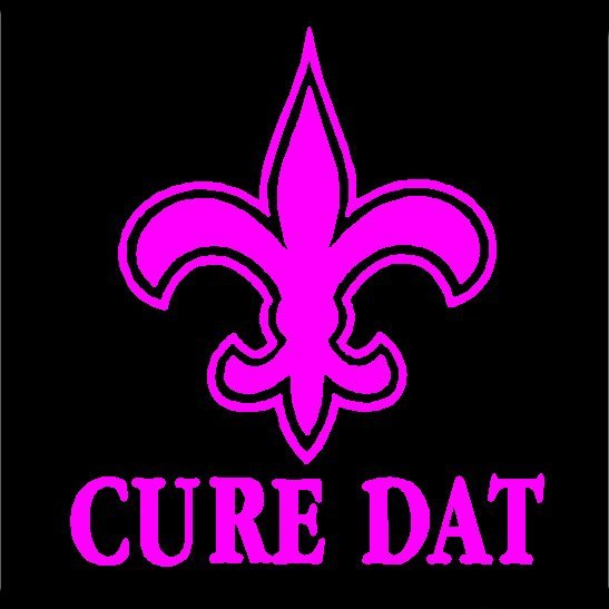 6" New Orleans Saints Cure Dat Fleur de Lis Vinyl Decal Window Sticker ...