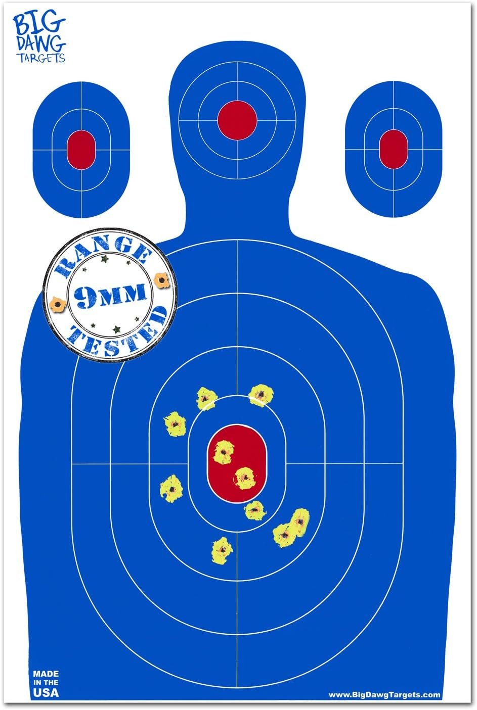 Big Dawg Targets 12 X 18 Inch Blue Silhouette Reactive Splatter Target -10