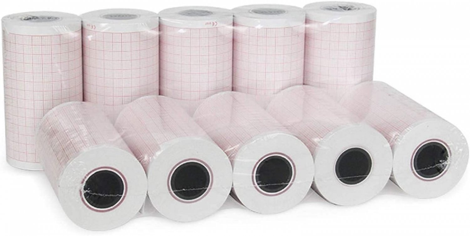 10 Rolls Premium ECG Paper EKG Paper for 3 Channel ECG Machine, Fits ...