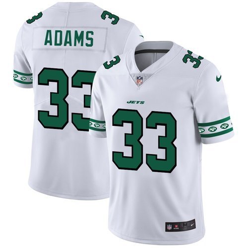 New York Jets #33 Jamal Adams White Team Logo Vapor Limited Jersey