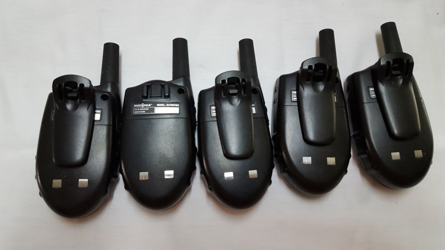 Set of 5 Insignia 2-Way Radios with Docks and Cables IN-FRKF003