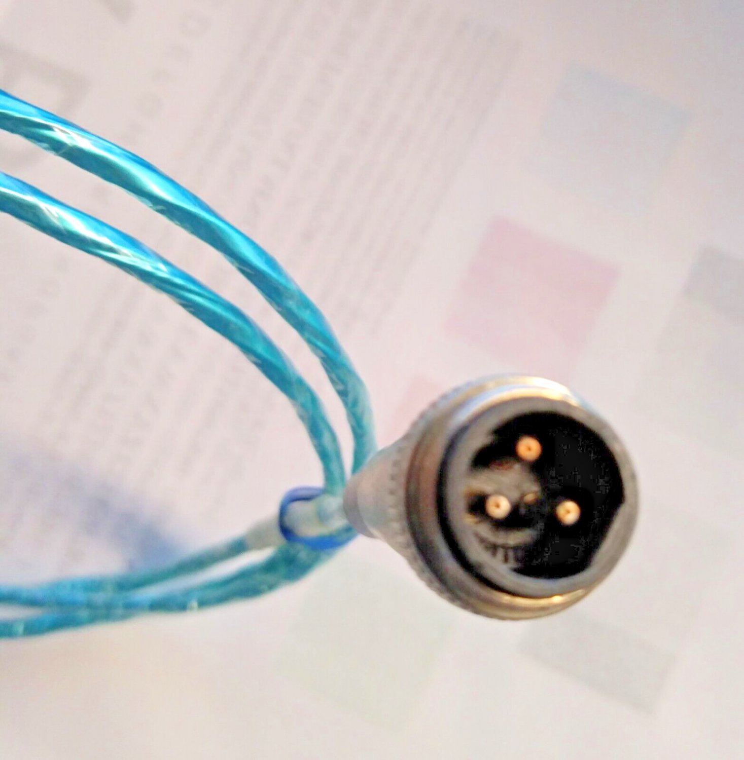 Microphone 3 Pin Male Snake Plug Connector 3ft Cable