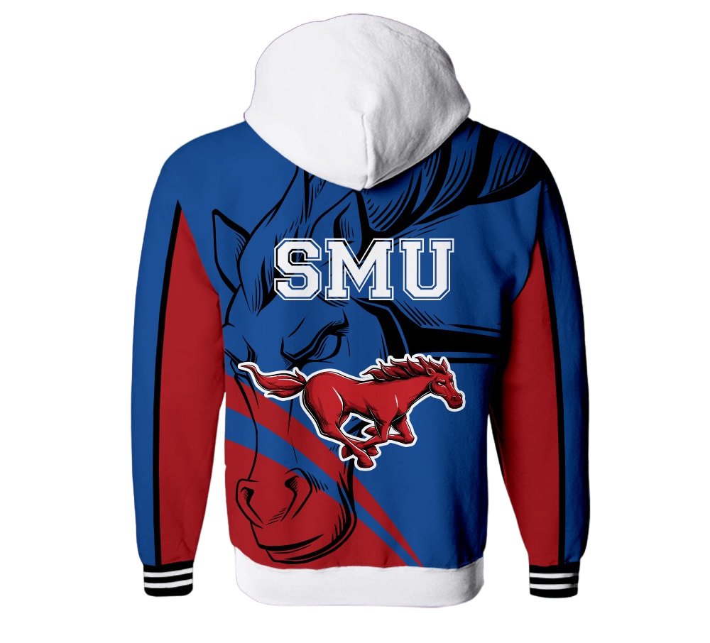 SMU Mustangs NCAA Tracksuit Hoodie And Sweatpants