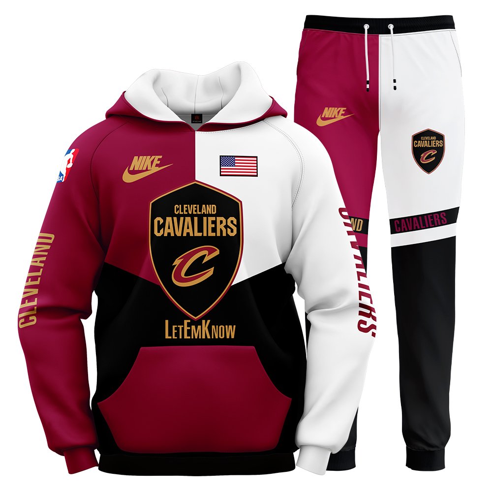 Cleveland Cavaliers Superior Tracksuit Hoodie Sweatpants Set