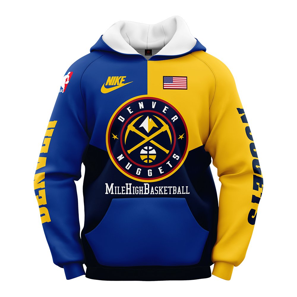 Denver Nuggets Superior Tracksuit Hoodie Sweatpants Set