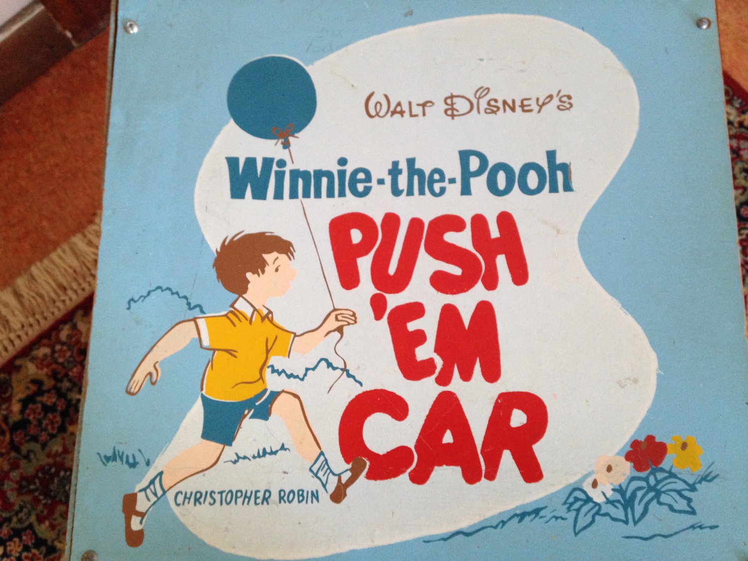 Vintage 1964 Walt Disney's Winnie the Pooh Push 'Em Car Child's Toy Box ...