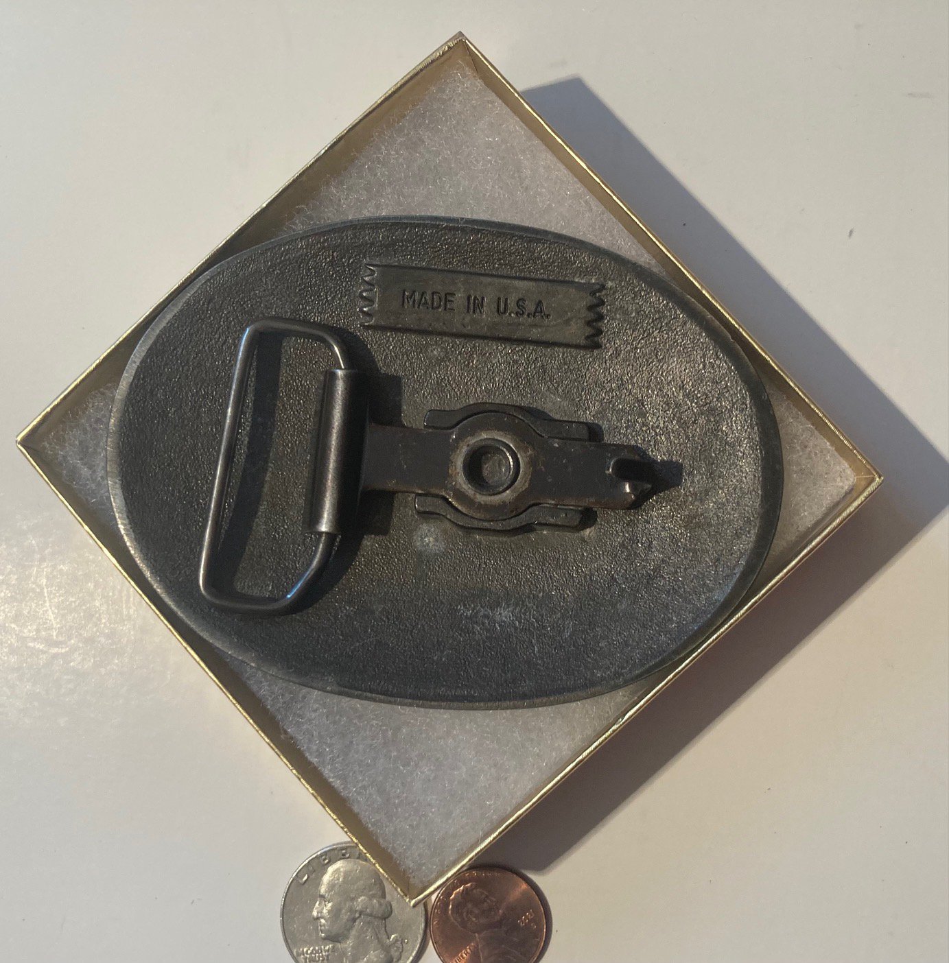 Vintage Metal Belt Buckle, Bull Riding, Rodeo,