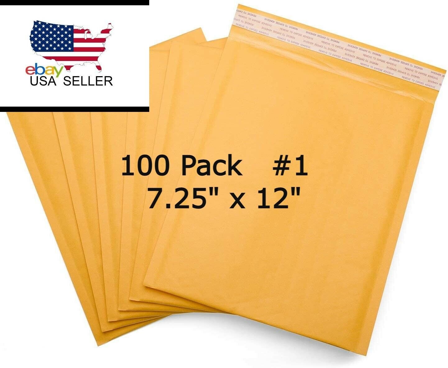100 #1 7.25x12 Kraft Paper Bubble Padded Envelopes Mailers Shipping ...