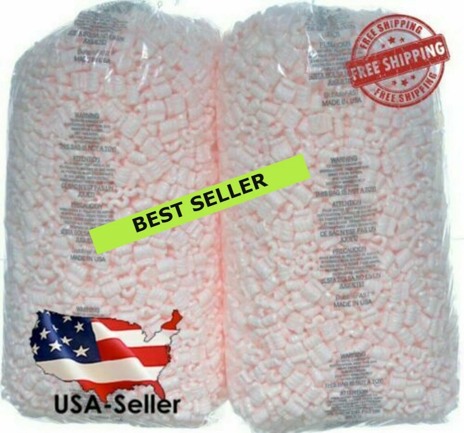 Packing Shipping Product 7 CU FT( Two Bags) Pink Anti Static Packing ...