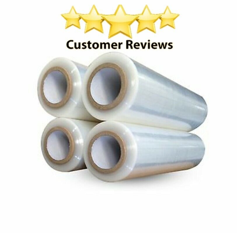 18" X 1000' 4 ROLLS x 80 Gauge Pallet Wrap Stretch Film Shrink PRE-STRETCHED