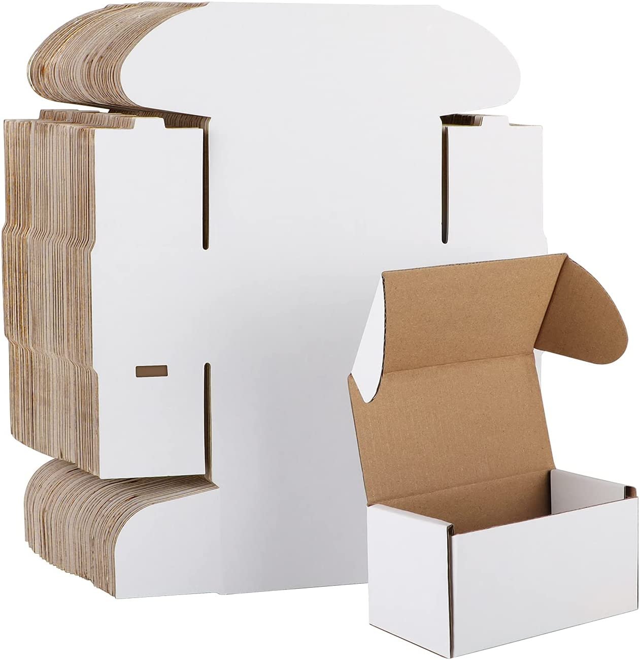 ALL SIZES White Shipping Boxes Set Small Corrugated Cardboard Box ...