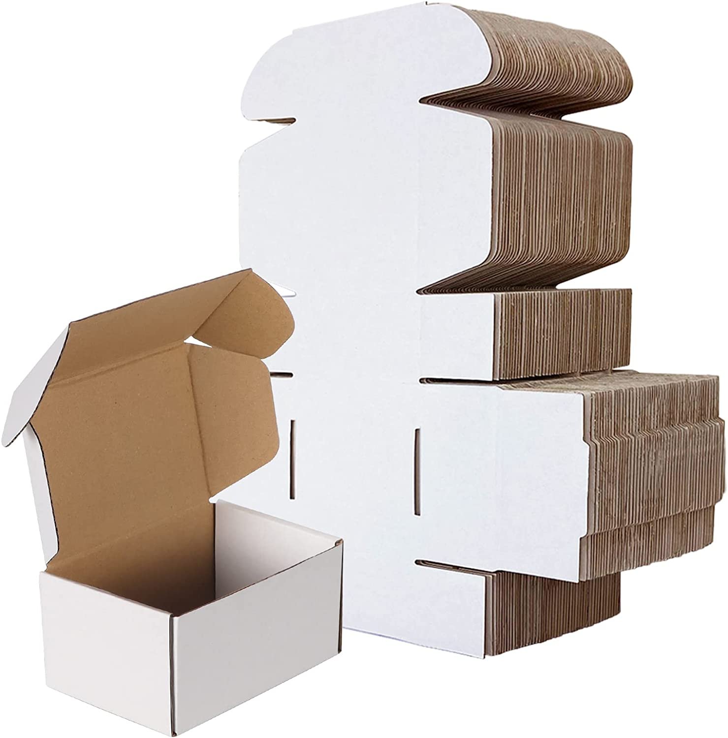 Shipping White Boxes 50 Right Sizes White Small Corrugated Cardboard ...