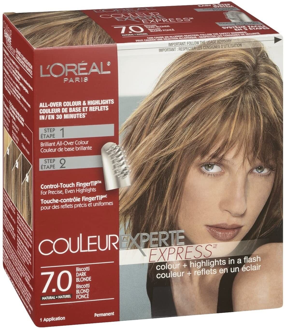 2x L’Oreal Couleur Experte Express Hair Color 7.0 Biscotti Dark Blonde NEW