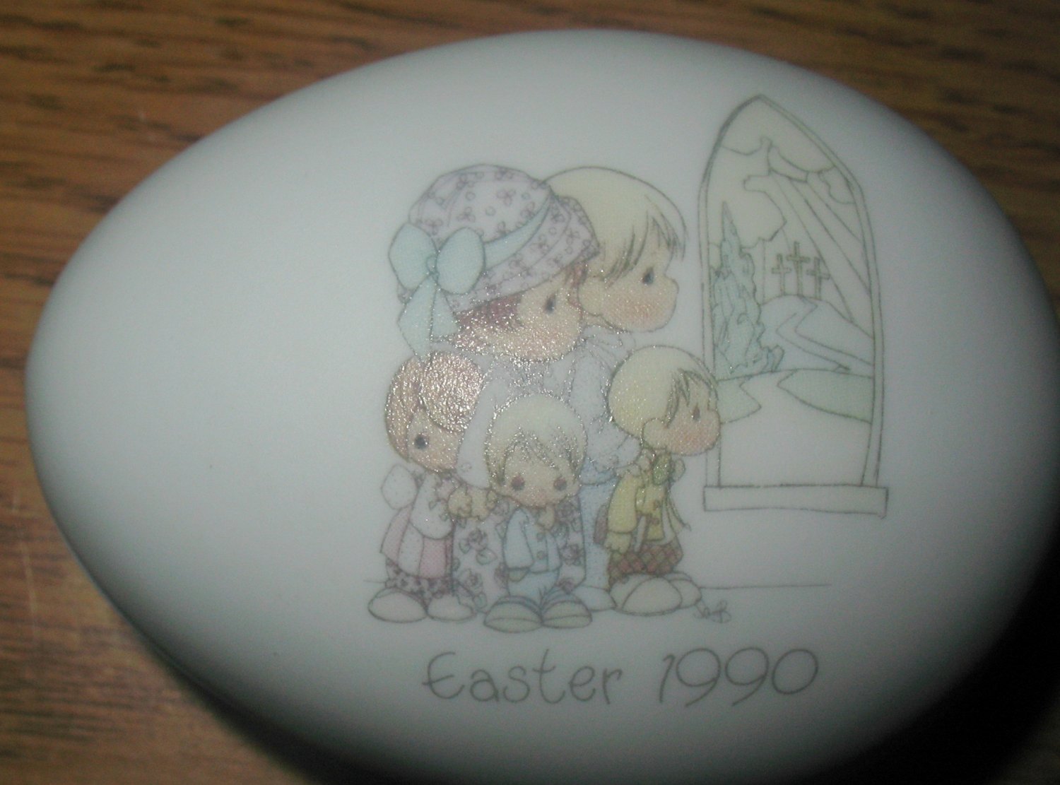 Enesco Precious Moments Easter Egg 1990 Enesco Precious Moments Easter Egg 1990