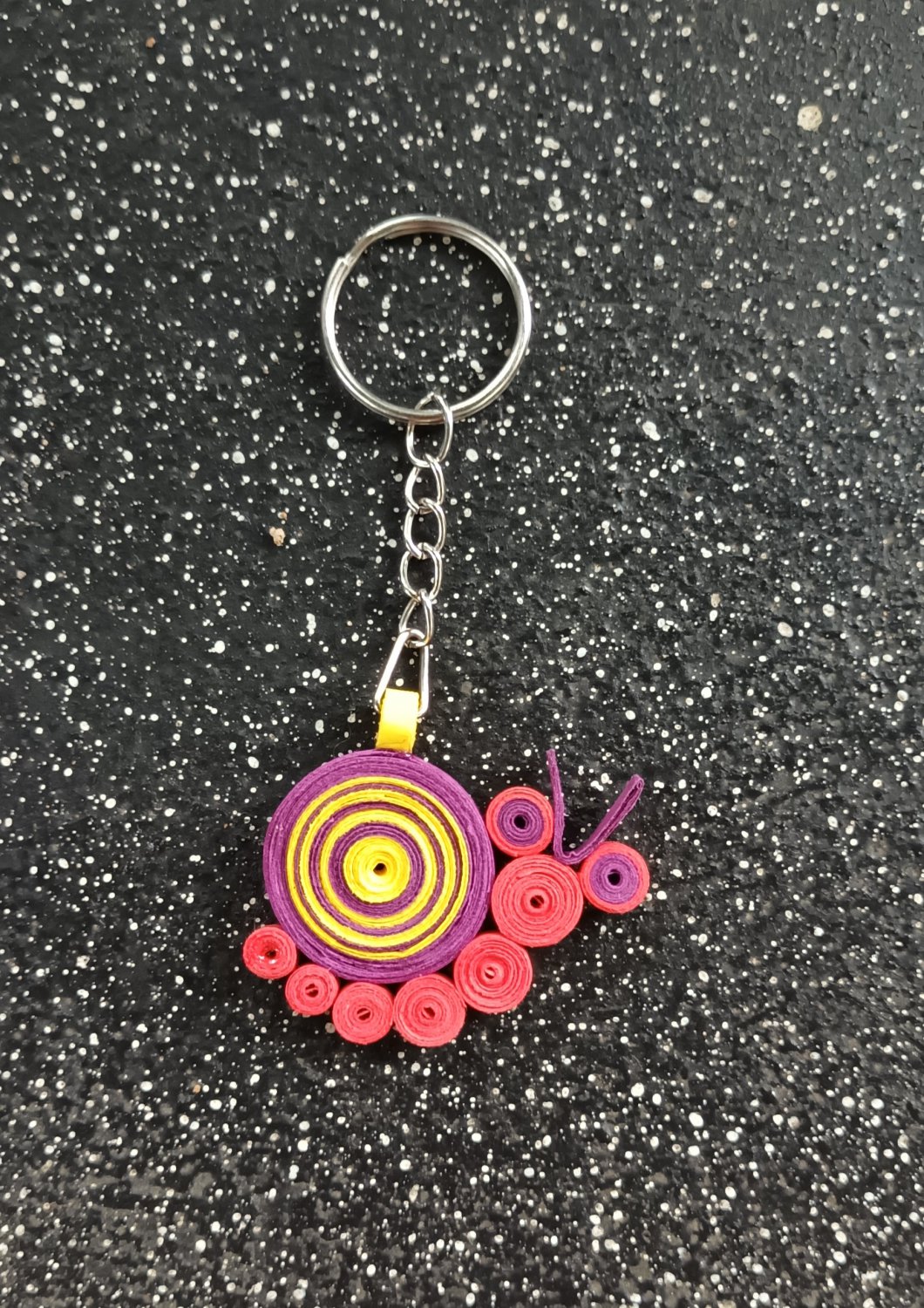 quilling key tag, Hand made key tag, key chain, cute animal key tag