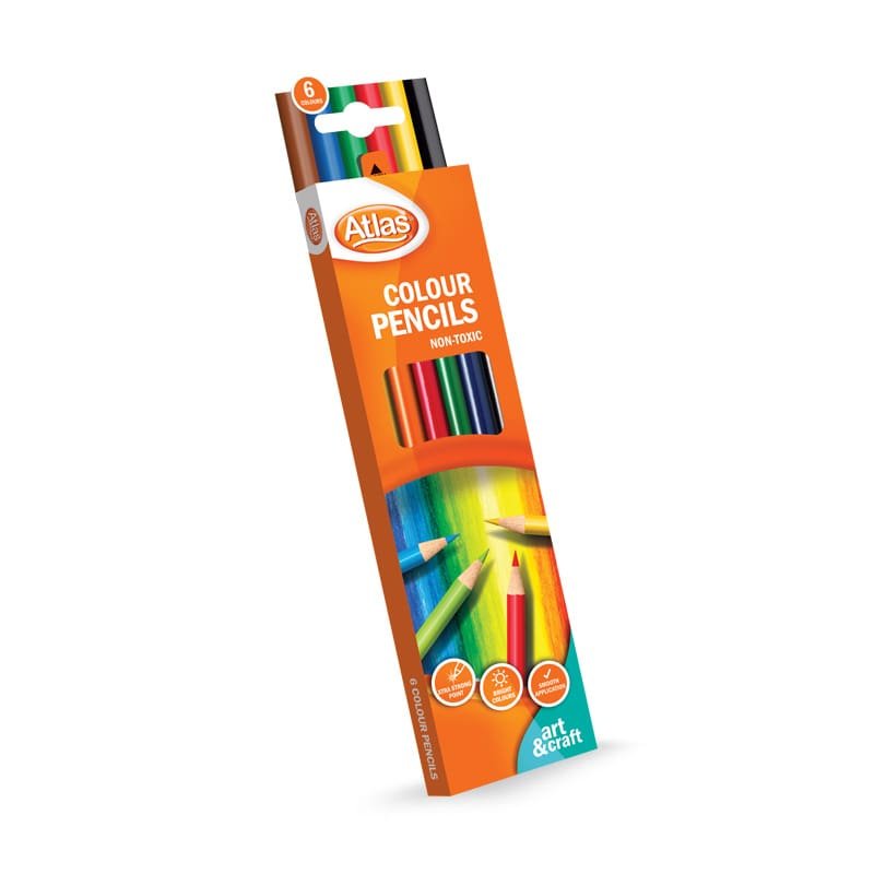 Atlas color pencils 6 colour