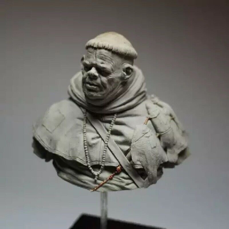 1/10 65mm BUST Resin Model Kit Monk Monk of the Middle Ages Unpainted X0032