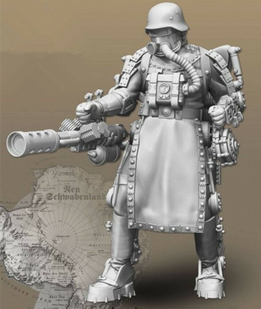 1/35 Resin Model Kit German Soldier Flamethrower Wolfenstein Steampunk ...