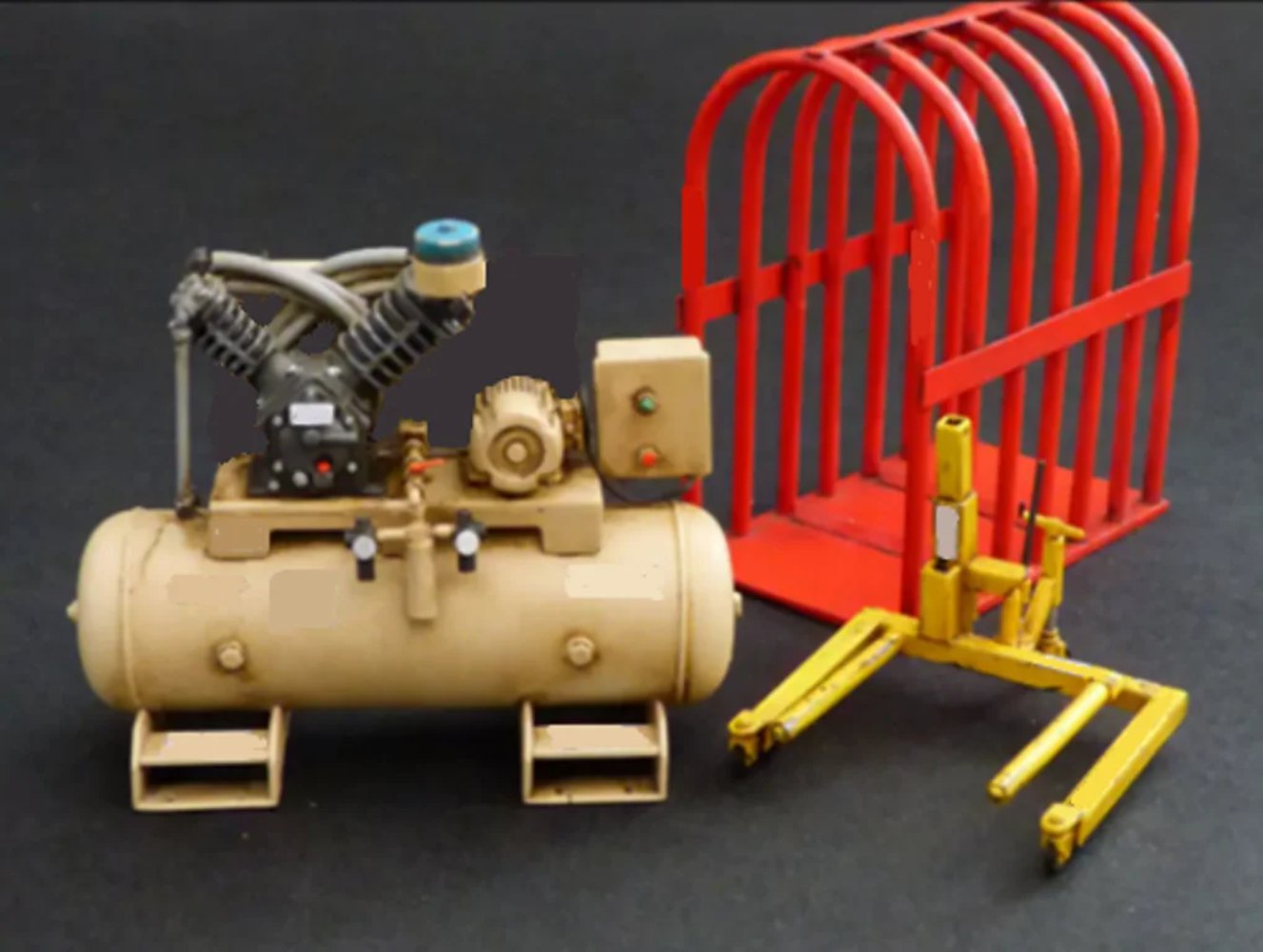 1/35 Resin Model Kit Compressor for Painting Accessories Unpainted