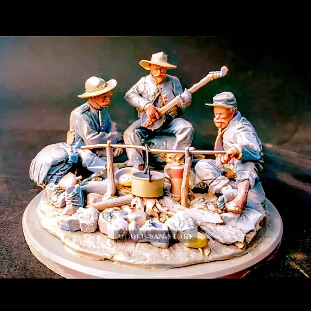 1/24 Resin Model Kit Soldiers on Rest Confederates American Civil War ...