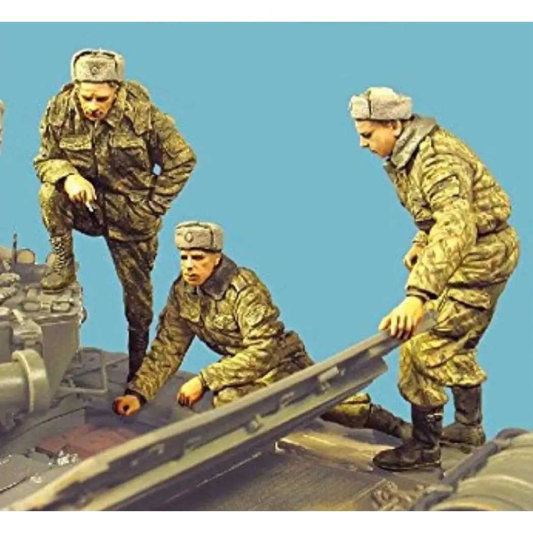 1/35 3pcs Resin Model Kit Soviet Soldier Tank Crew 1980 Unpainted