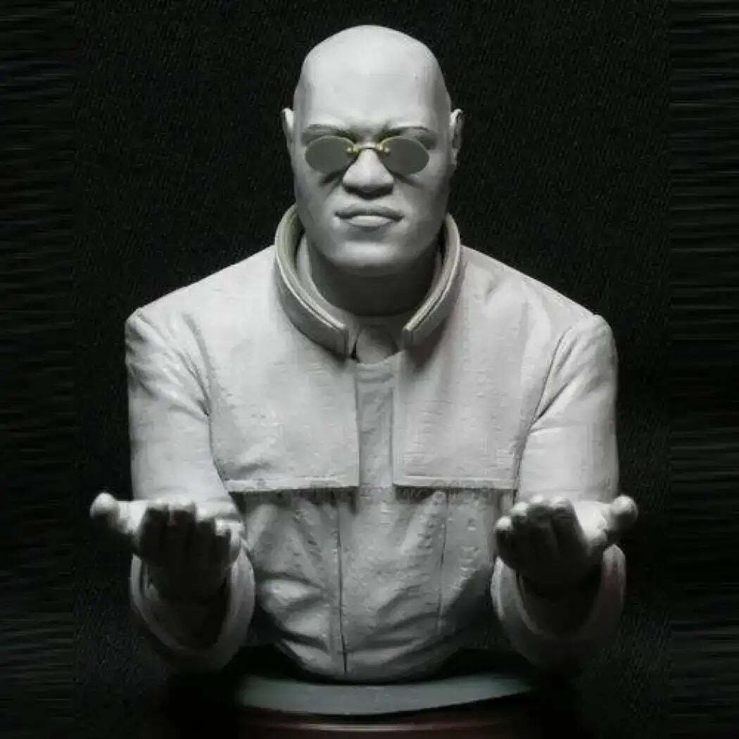 1/10 BUST 90mm Resin Model Kit The Matrix Morpheus Movie Unpainted