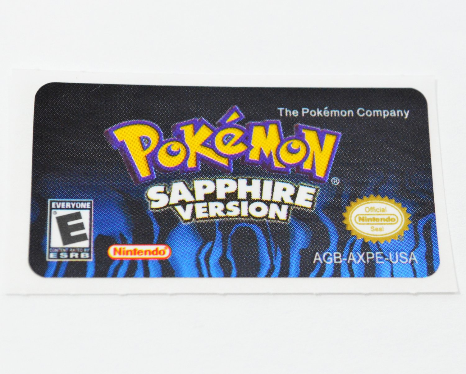 Pokemon Sapphire Label Replacement Shiny Foil sticker for GBA Game Boy ...
