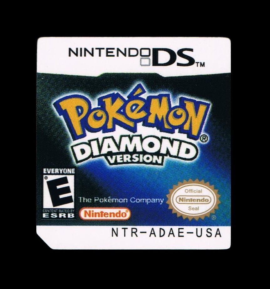 Pokemon Diamond Label Replacement Sticker for Nintendo DS cartridge