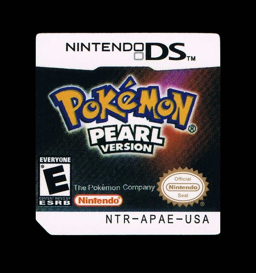 Pokemon Pearl Label Replacement Sticker for Nintendo DS cartridge