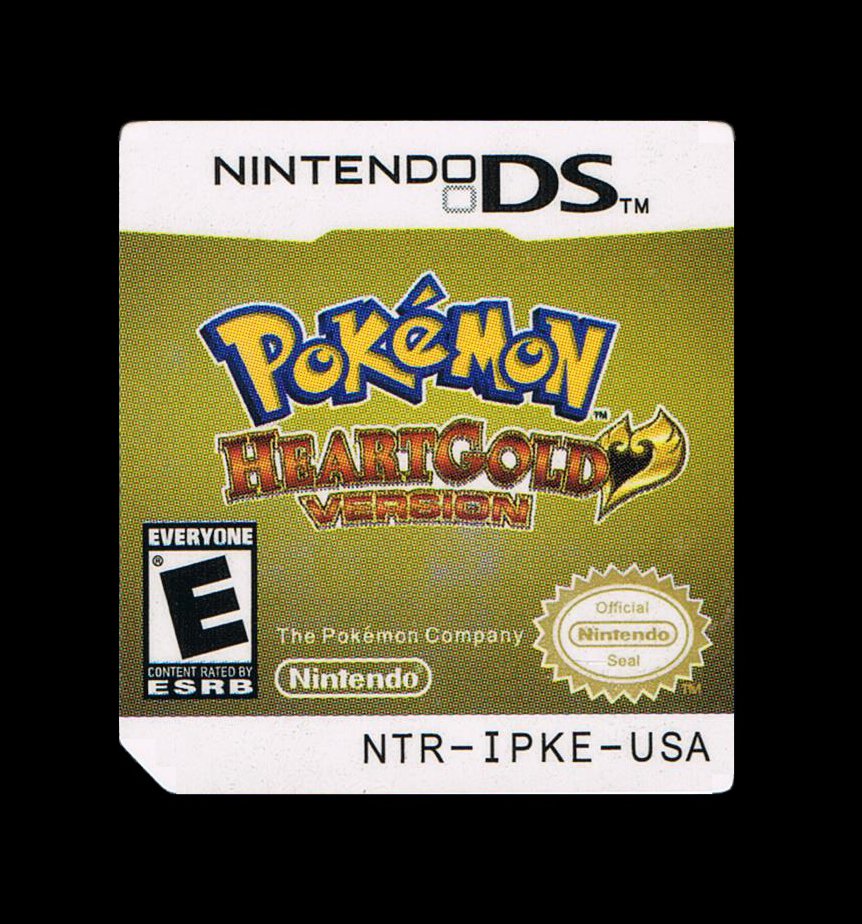 Pokemon HeartGold Label Replacement Sticker for Nintendo DS cartridge