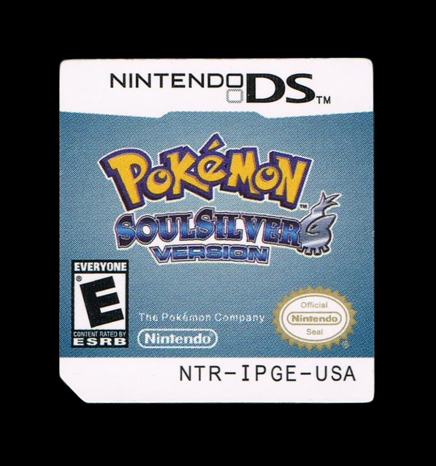 Pokemon SoulSilver Label Replacement Sticker for Nintendo DS cartridge