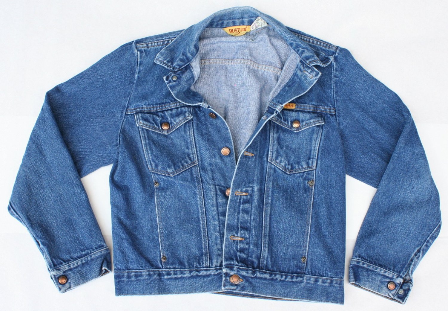 Men's Vintage Rustler Unlined Denim Jean Jacket Size Medium USA