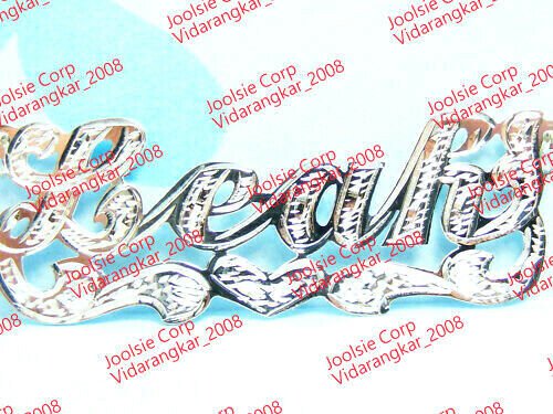 PERSONALIZED STERLING SILVER NAME PLATE CHAIN NECKLACE , ANY NAME FREE ...