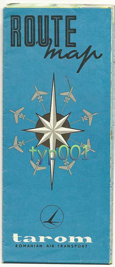 TAROM ROMANIAN AIR TRANSPORT - 1974 ROUTE MAPS