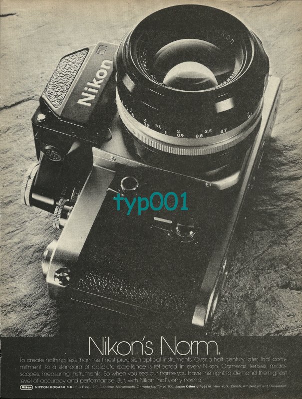 NIKON - 1974 - NIKON'S NORM PRINT AD