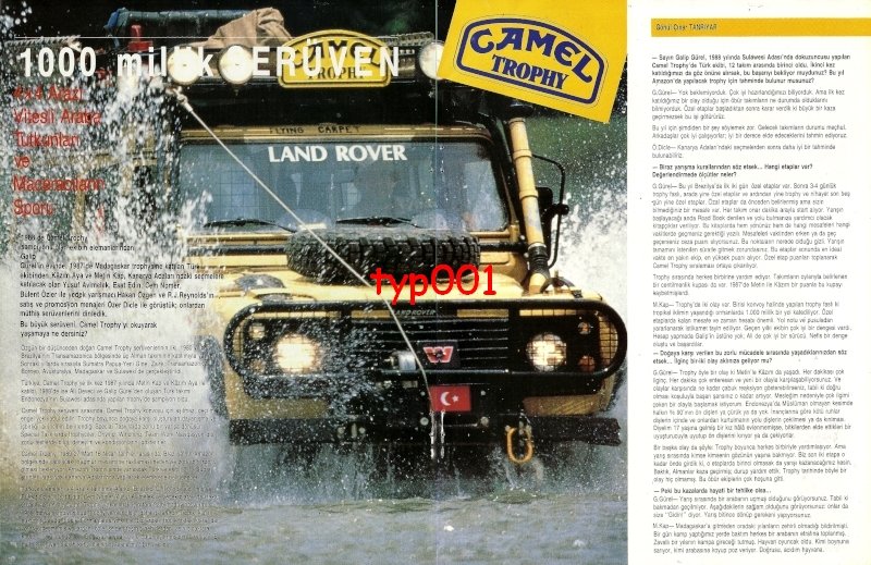 CAMEL TROPHY - 1989 - WINNER TURKISH TEAM '88 SULAWESI CAMEL TROPHY ...